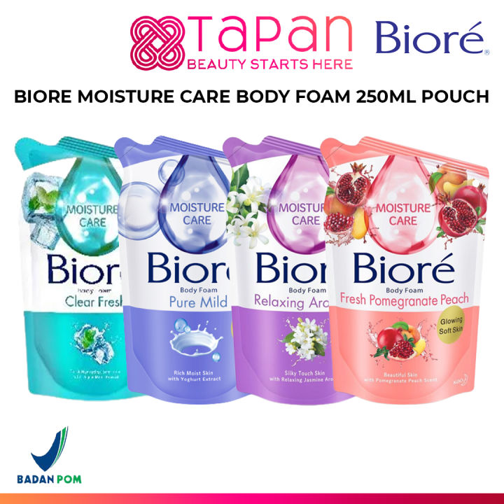 BIORE Moisture Care Body Foam 250mL Pouch | Lazada Indonesia