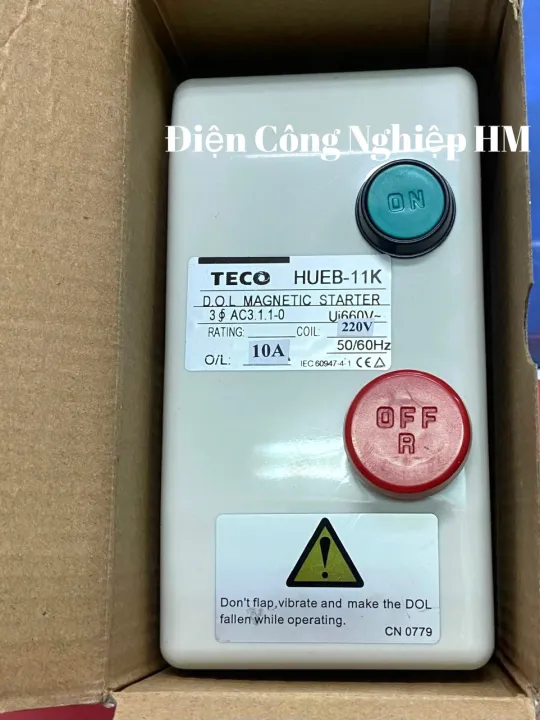 Khởi Động Từ Hộp 11A 3 Pha TECO HUEB-11K, Điện Áp Cuộn Hút 220V - 380V ...