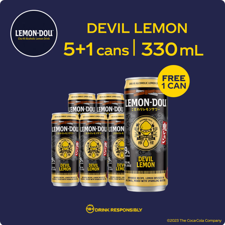 [BUY 5, GET 1 FREE] Lemon Dou Devil Lemon 330mL - Pack of 6 | Lazada PH