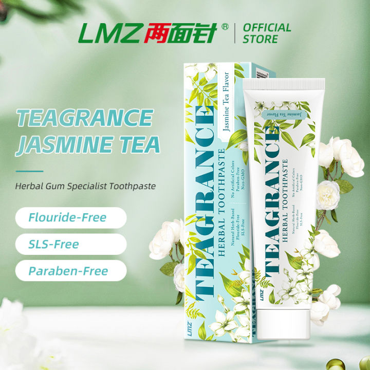 LMZ两面针 Teagrance Toothpaste, Fresh Breath Tea Aroma, Fluoride Free ...