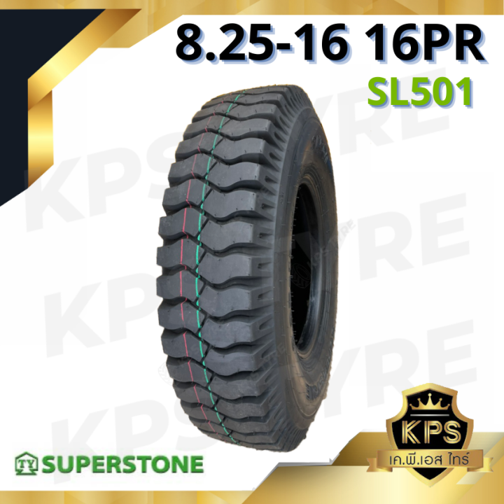 8.25-16 16PR ยี่ห้อ Superstone รุ่น SL501 ยางรถบรรทุกผ้าใบ | Lazada.co.th