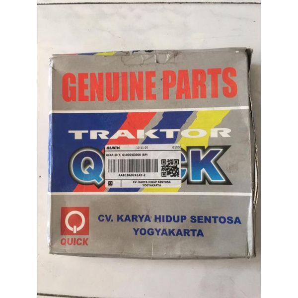Gear 40T Traktor Quick G1000 G3000 Original Asli | Lazada Indonesia