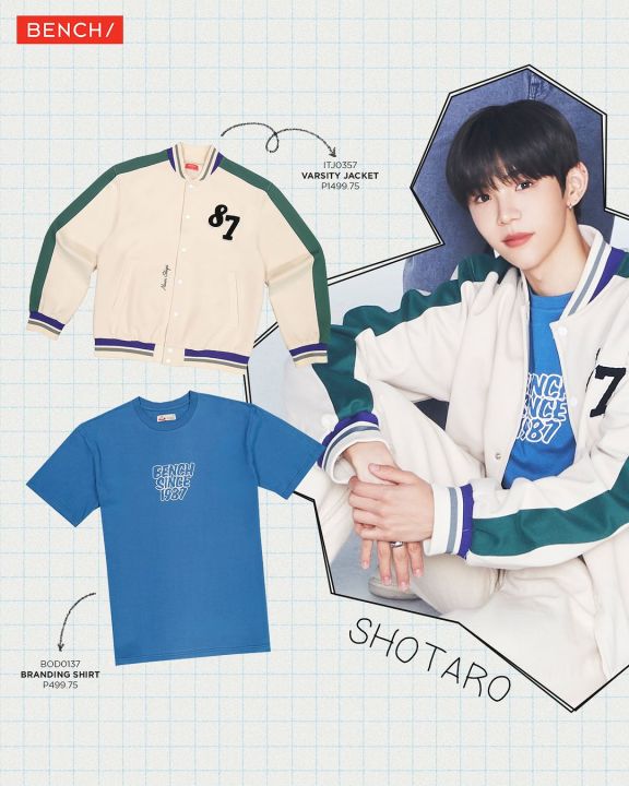 BENCH- ITJ0357 Bench x Riize Men's Varsity Jacket | Lazada PH