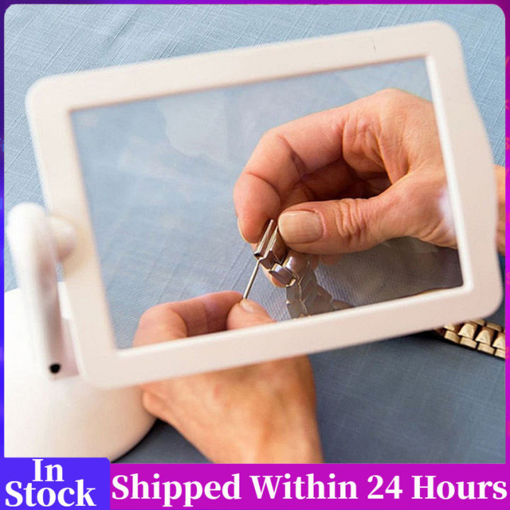 360 Degrees Rotate Magnifier 3X Reading Full Page Magnifying Glass ...