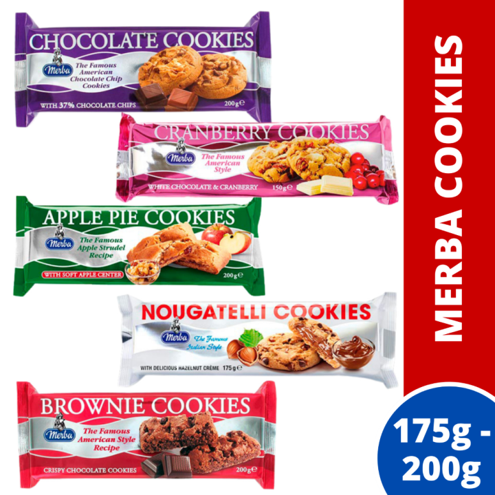 Merba Cookies 200g - Assorted (Chocolate Cookies | Apple Pie | Brownie ...