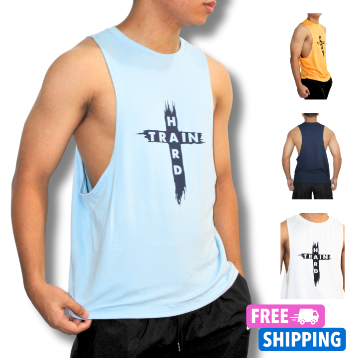 DAKS | Muscle Tee Sando for Men | TRAIN HARD | Korean Style Gym Muscle ...