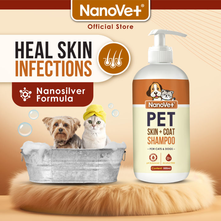 Nanovet - Pet Skin + Coat Shampoo, 500ml/200ml | Lazada