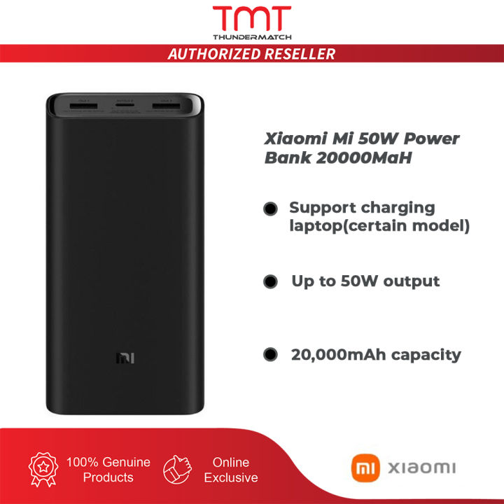 [MY Warranty] Xiaomi Mi 50W Power Bank 20000MaH Black | Lazada