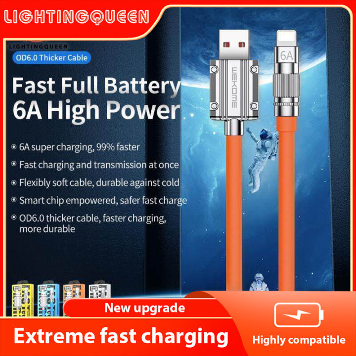 6A Super Fast Charging PD20W/100W Data Cable Flexible Explosive Thicker ...