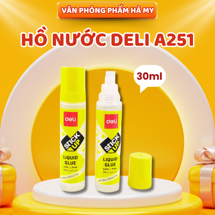 Combo 5 Chai Hồ Nước Deli Hồ dán thủ công, dán giấy siêu chắc 30ml ...