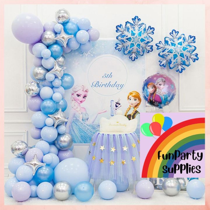 Paket dekorasi balon ulang tahun/happy birthday Frozen | Lazada Indonesia