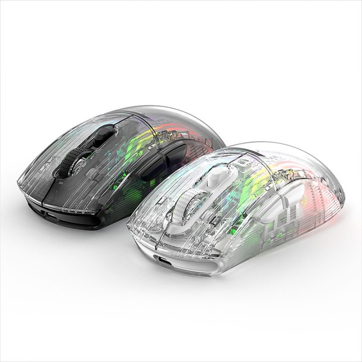 CPSTECH X2 RGB Transparent Wireless Gaming Mouse Backlit Ultralight ...