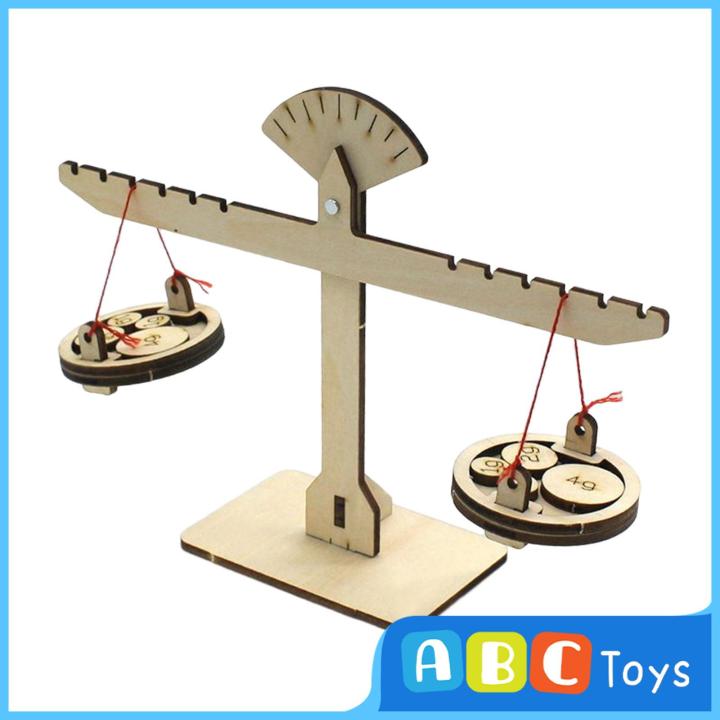 ABCToys DIY Balance Scale Assemble Wooden Balance Scale Lever ...