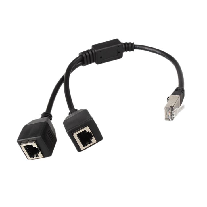 RJ45 Ethernet Splitter Cable,1 Male to 2 Female Ethernet Connector ...