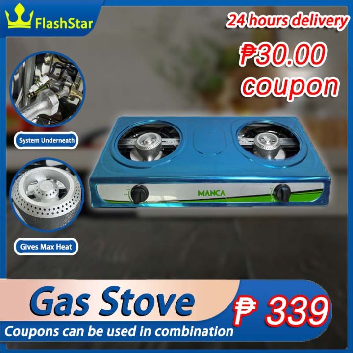 FlashStar Double Burner Gas Stove Single Burner Gas Stove Stainless ...