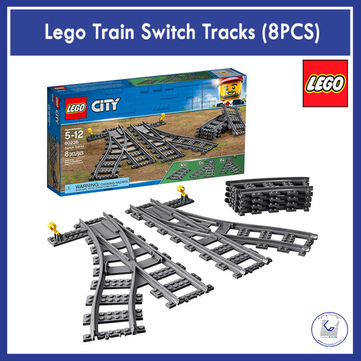 Lego City Trains Switch Tracks 8PCS Educational Kids Building Kit 60238 ...