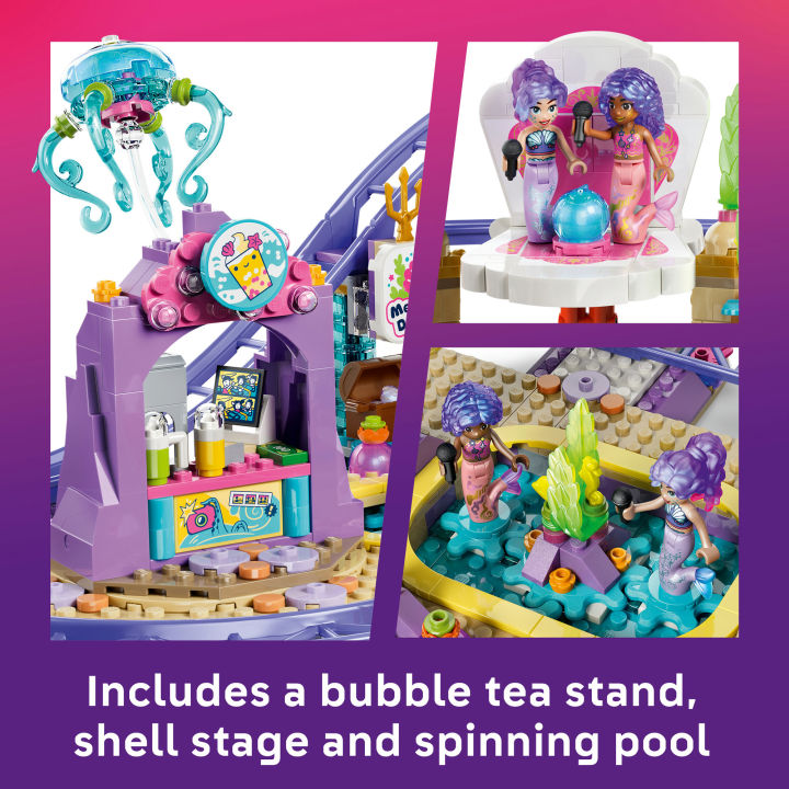 LEGO Friends 42703 Mermaid Roller Coaster Ride (864 Pieces), Building ...
