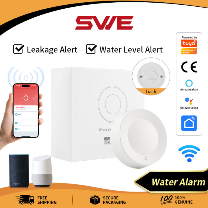 SWE Water lmmersion Sensor Wireless Water Leak，Detector with App Notifications, Smart Home ...