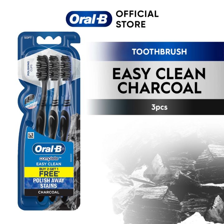 Oral-B Complete Easy Clean Charcoal Toothbrush 3s Oral Care | Lazada PH Oral-B Complete Easy Clean Charcoal Toothbrush 3s Oral Care | Lazada PH