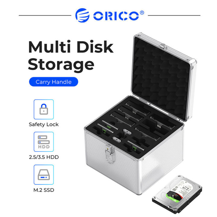 ORICO Aluminum 15 Bay Hard Drive Protection Security Box with Locking ...