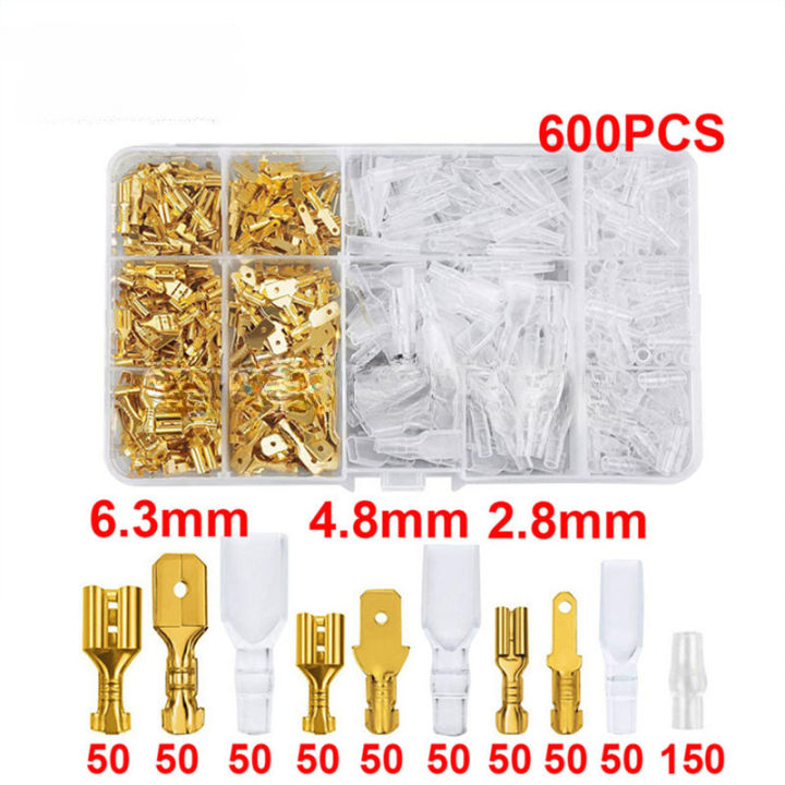 10 Types of Combination Kits for 600pcs Gold Pressed Wire Terminals, Cold Pressed Spring Insert ...