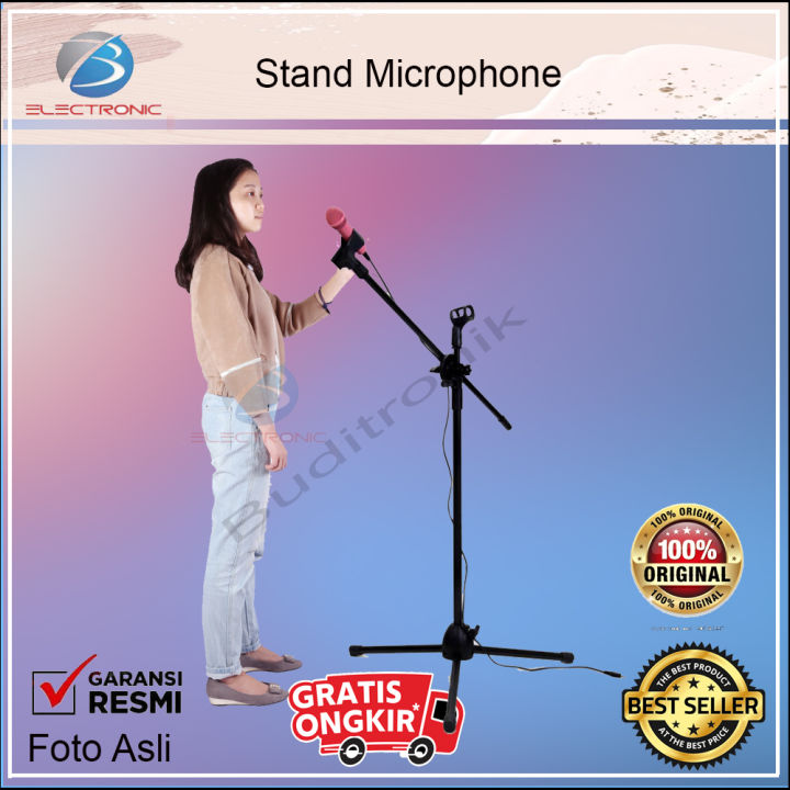Stand Mic Panjang 2 Holder Mic / Stand Mic / Standing Microphone ...