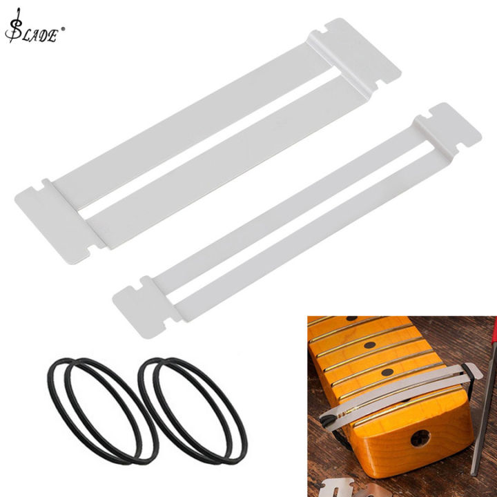 SLADE 2ชิ้นเครื่องมือซ่อมแซมกีตาร์ฟรีบอร์ดสแตนเลสยามป้องกันเฟรตสายไฟล์ ...