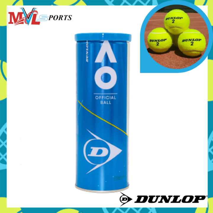 DUNLOP AO TENNIS BALL CAN 3 BALLS (1 TUBE) MVL SPORTS | Lazada PH
