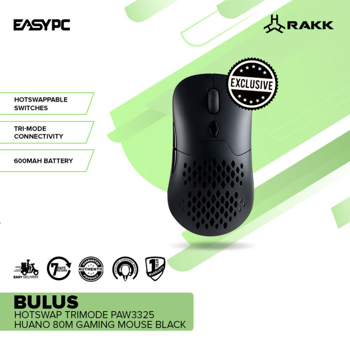 EasyPC | RAKK BULUS Wireless Gaming Mouse Hotswap Trimode PAW3325 Huano ...