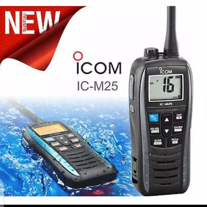 HT ICOM IC-M25 VHF RADIOMARINE TRANCEIVER WATERPROOF IPX7 | Lazada ...