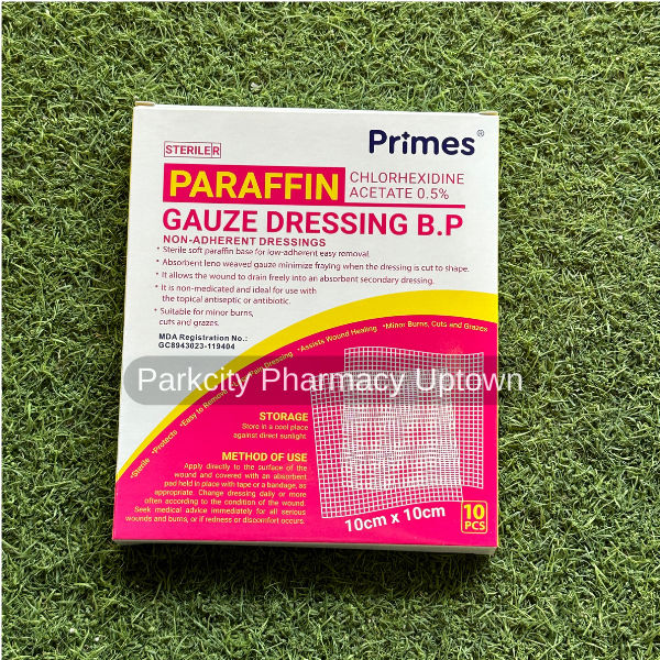 Primes Sterile Paraffin Dressing with Chlorhexidine (Same as bactigras ...