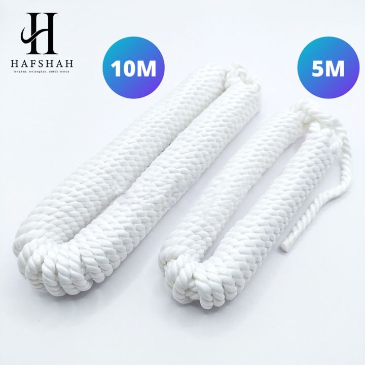 Tali Tambang Tandu Pramuka Besar dan Kecil Panjang 5m & 10m Warna Putih ...