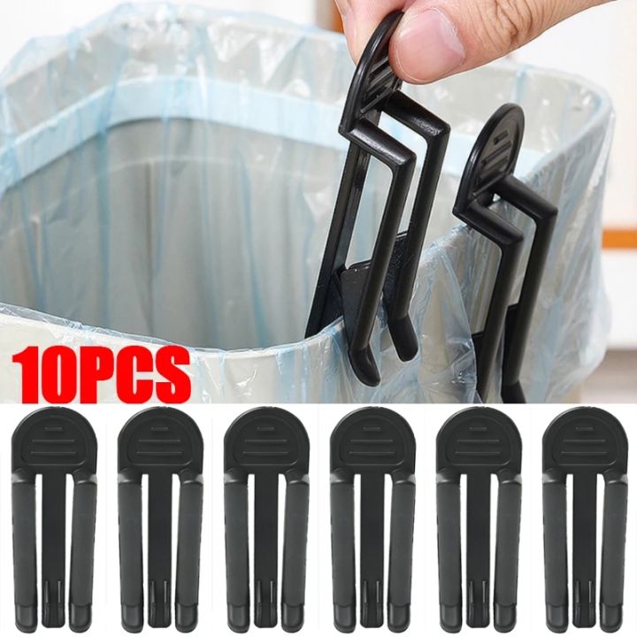 2/10pc Useful Waste Can Trash Bag Clamp Bin Bag Holder Garbage Bin Clip ...