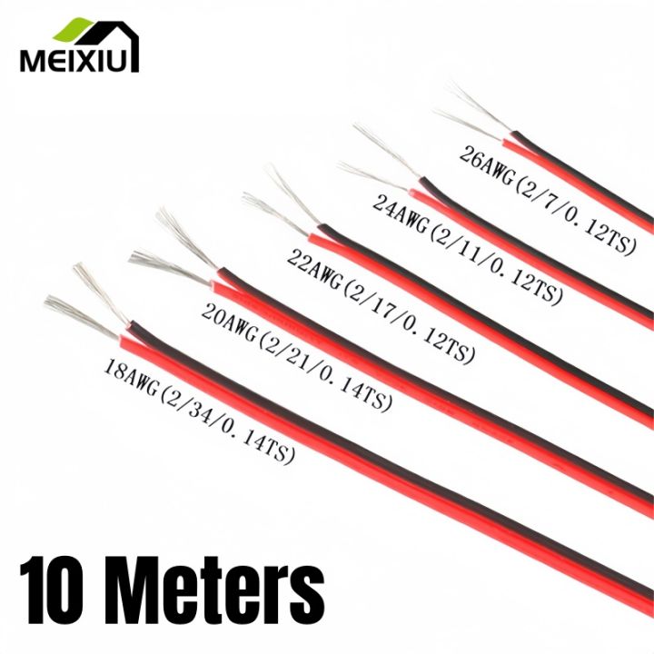 10 Meters 18/20/22/24/26 Gauge AWG Electrical Wire Tinned Copper ...