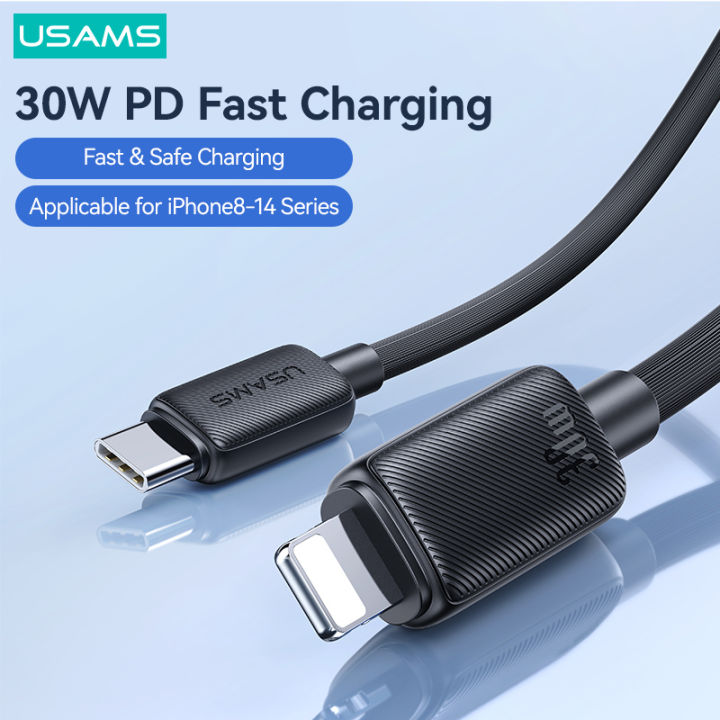 USAMS 30W Type C to Lightning Cable Fast Charging USB C to iPhone Fast ...