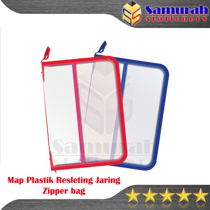 Map Plastik Resleting Warna / Zipper Bag / Jaring Seleting Kantor ...