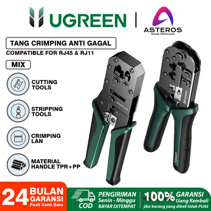 UGREEN Tang Crimping Tool RJ45 RJ11 LAN Network Krimping MultiFungsi | Lazada Indonesia