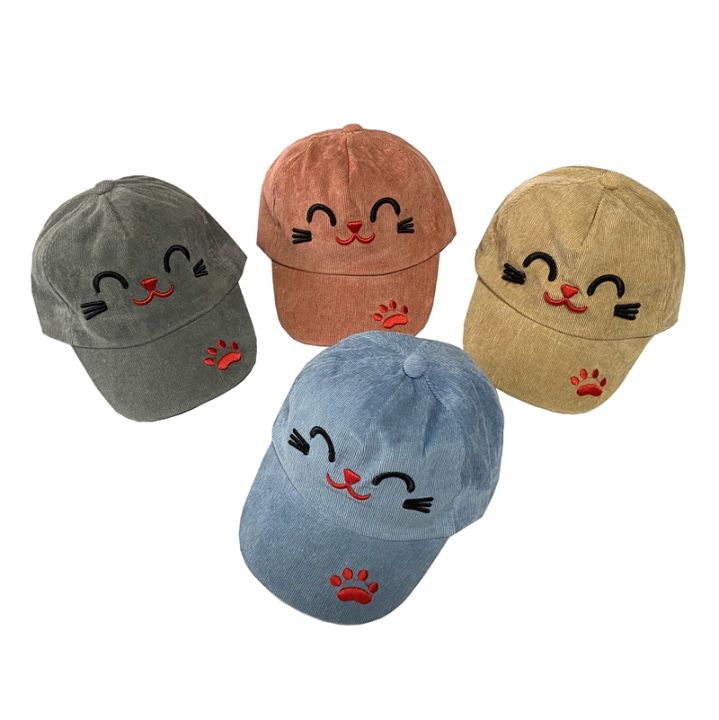 BGC Cotton Kids Cap Corduroy Cat Random Color for Kids | Lazada PH