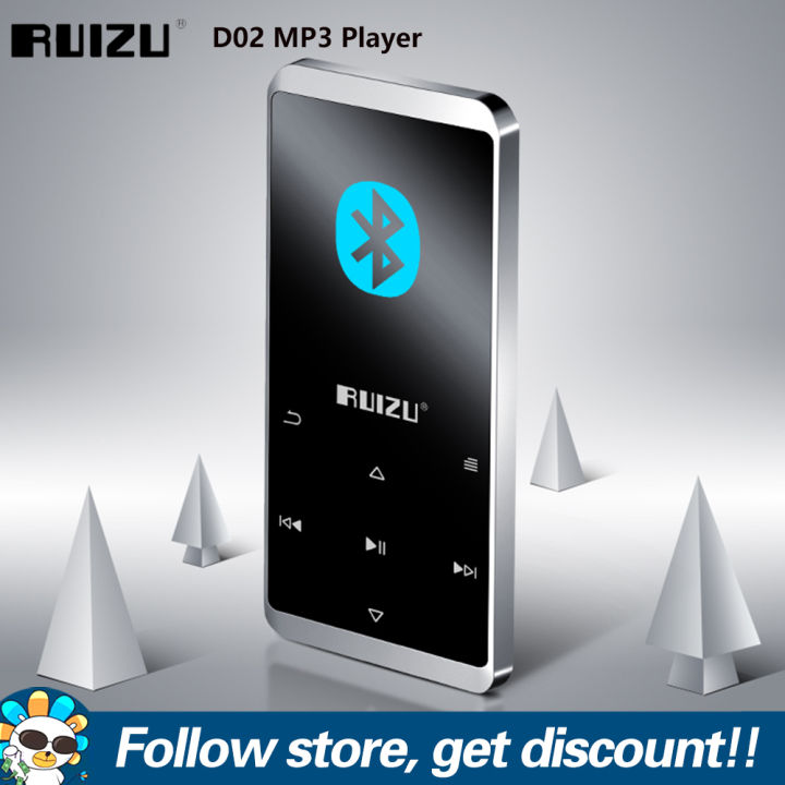 RUIZU D02 Bluetooth MP3 Player With Built-in Speaker Mini Portable HiFi ...