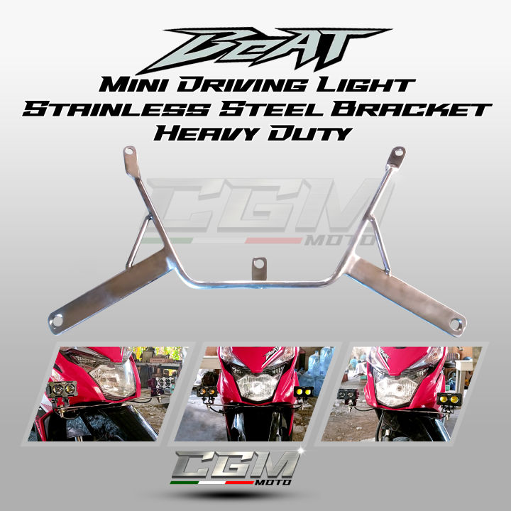 ⭐️ HONDA BEAT F.I. MDL BRACKET MINI DRIVING LIGHT SET MDL STAINLESS ...