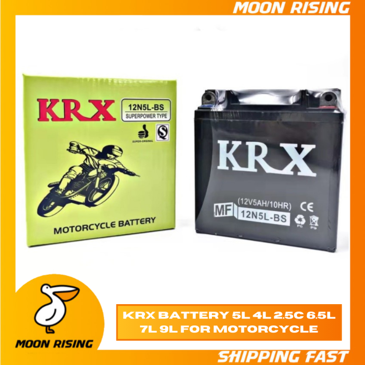 KRX BATTERY 5L 4L 2.5C 6.5L 7L 9L FOR MOTORCYCLE [MOON RISING] | Lazada PH