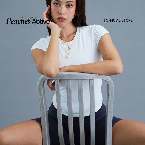 Peaches Active -The Slim Tee เสื้อแขนสั้น ออกกำลังกาย ฟิสเนส ผ้าแห้งไว | Lazada.co.th