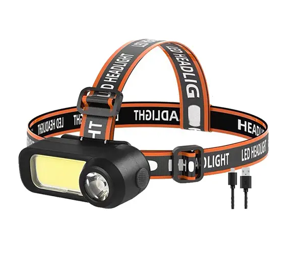 Outdoor camping Portable mini XPE+COB LED Headlamp USB charging Fishing ...