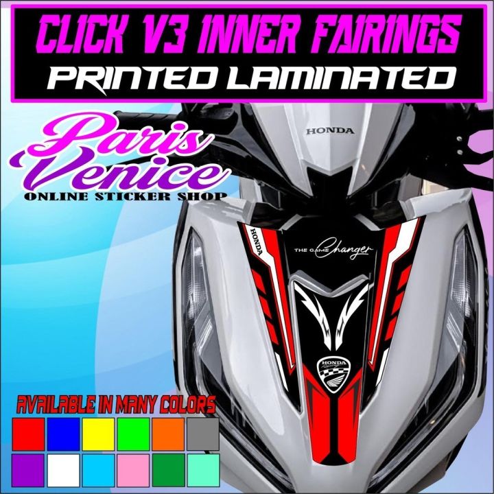 click v3 front panel sticker printed laminated | Lazada PH