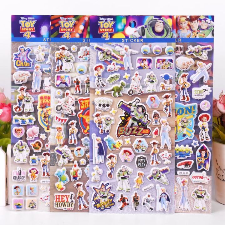 TOY STORY BUBBLE STICKER玩具总动员贴纸 胡迪太空骑警巴斯光年贴贴纸 PREMIUM QUALITY | Lazada