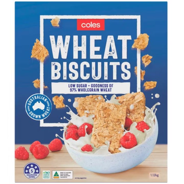 Coles Wheat Biscuits Cereal 1.12kg. breakfast cereal Free Shipping มี ...