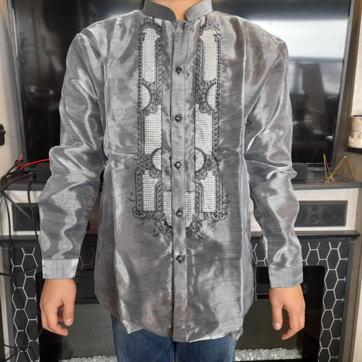 Barong Tagalog - made in the Philippines XL-Gray new | Lazada PH