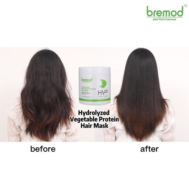 Bremod Hair Mask Hydrolyzed Vegetable Protein Repairs Frizzy Hair Soft ...