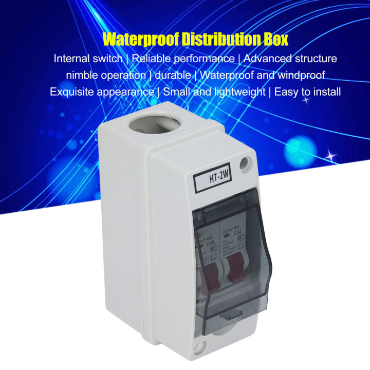 Distribution Box Outdoor Breaker Box IP65 2 Way Flame Retardant MCB C ...