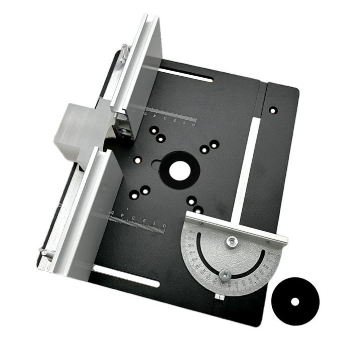 Aluminum Router Table Insert Plate W/ Miter Gauge Guide and Bracket for ...
